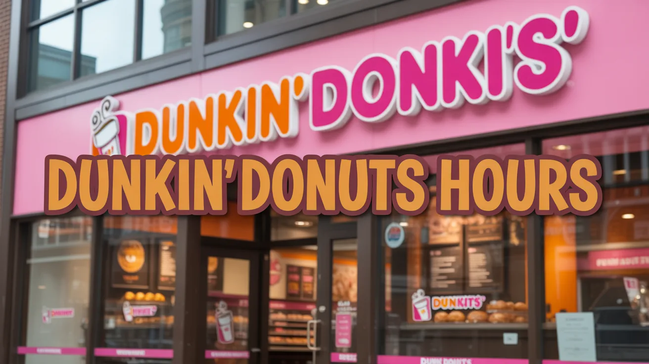 Dunkin Donuts Hours 2026: Opening, Closing & 24-Hour Locations Near You