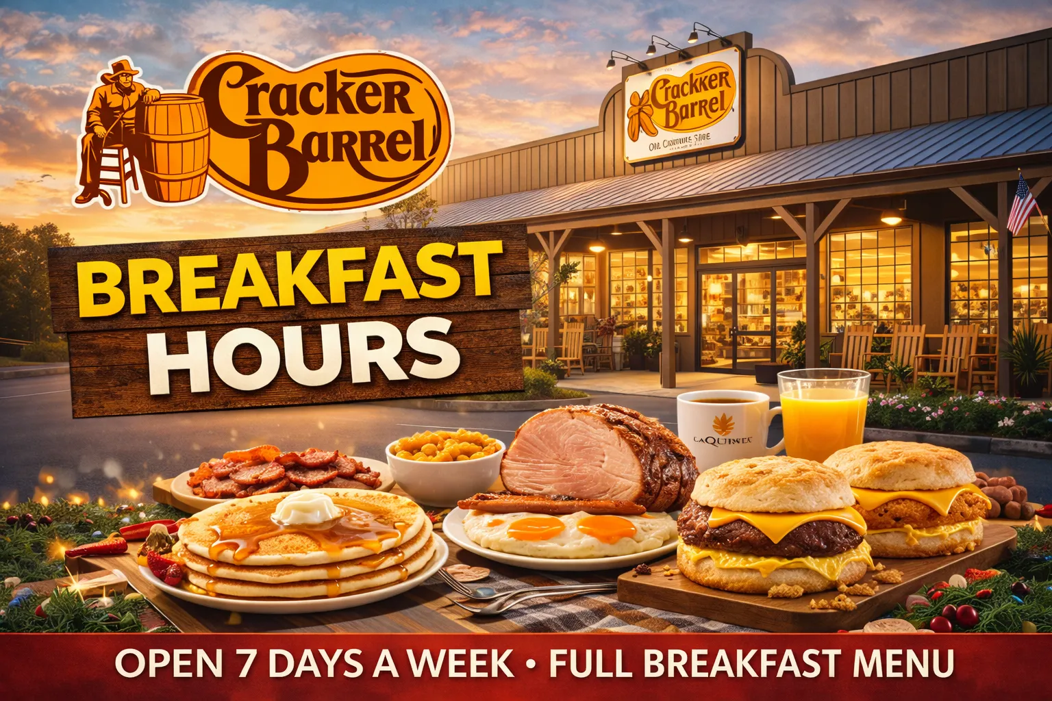 Cracker Barrel Breakfast Hours 2026: When Breakfast Starts & Menu Times